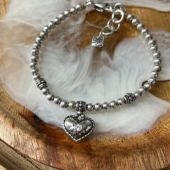 Brighton | Jewelry | Brighton Meridian Heart Charm Bracelet | Poshmark